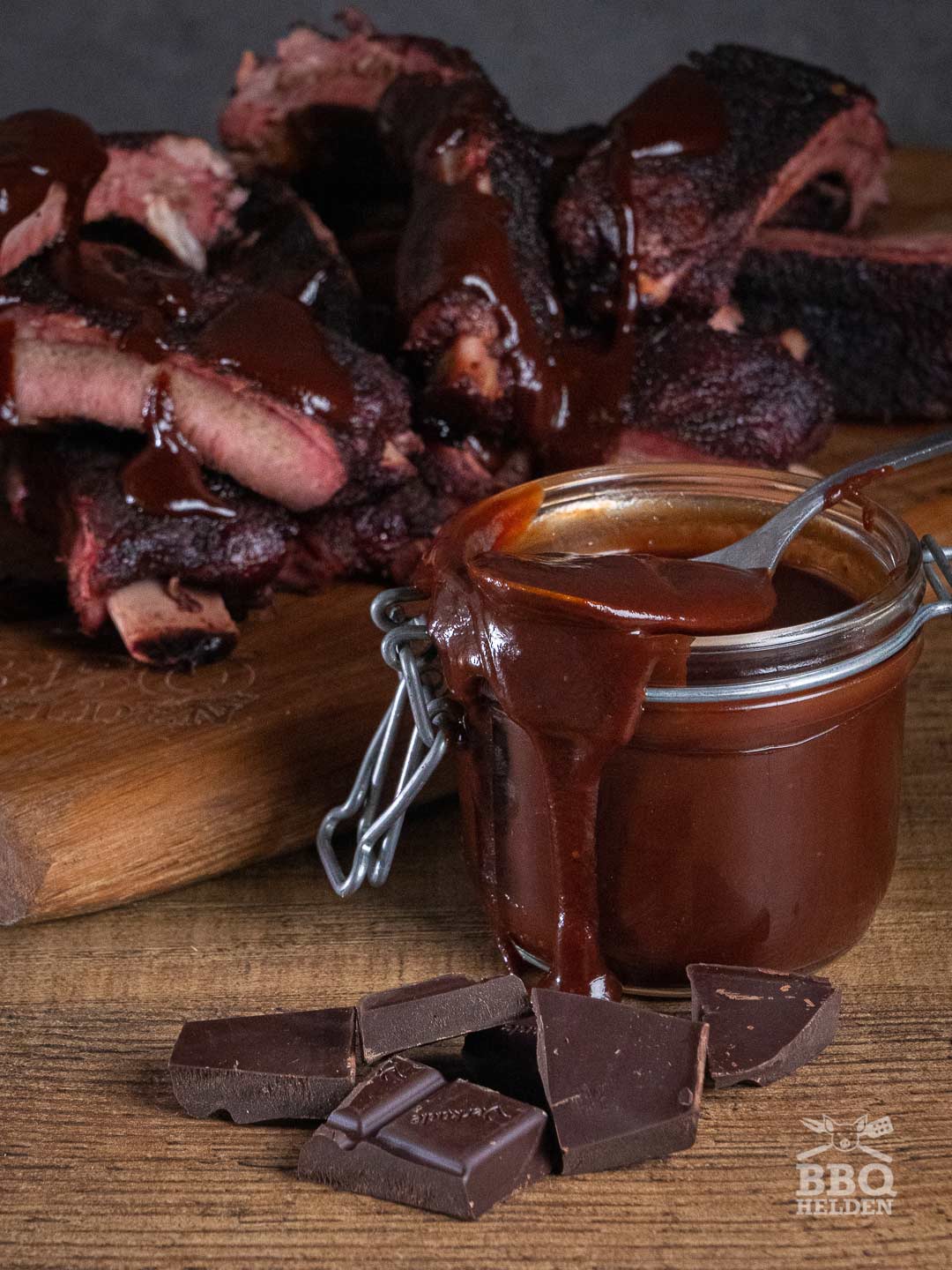 Chocolate Chile BBQ Sauce Recipe - Chef B Kitchen