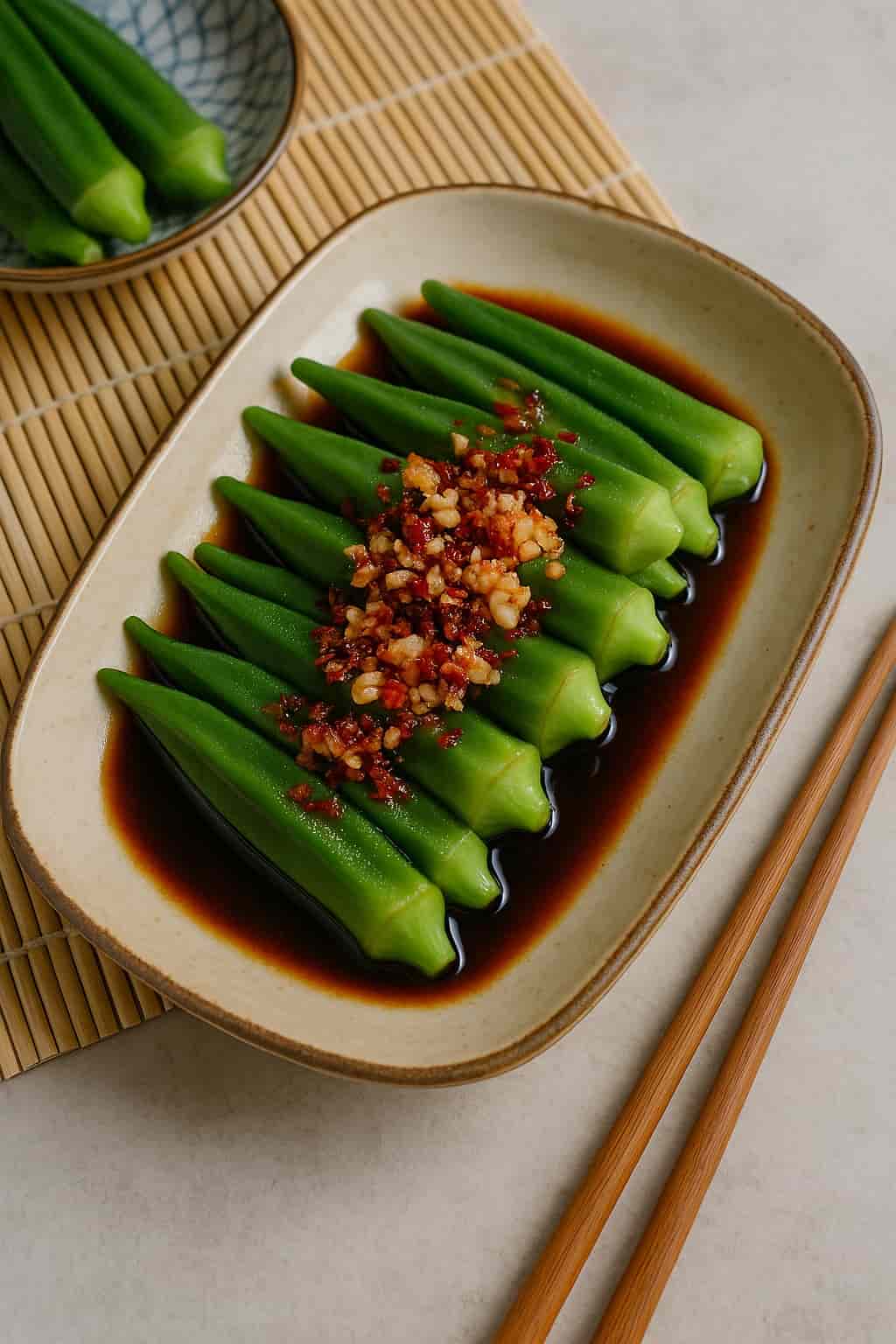 Chinese Okra Salad Recipe - Chef B Kitchen