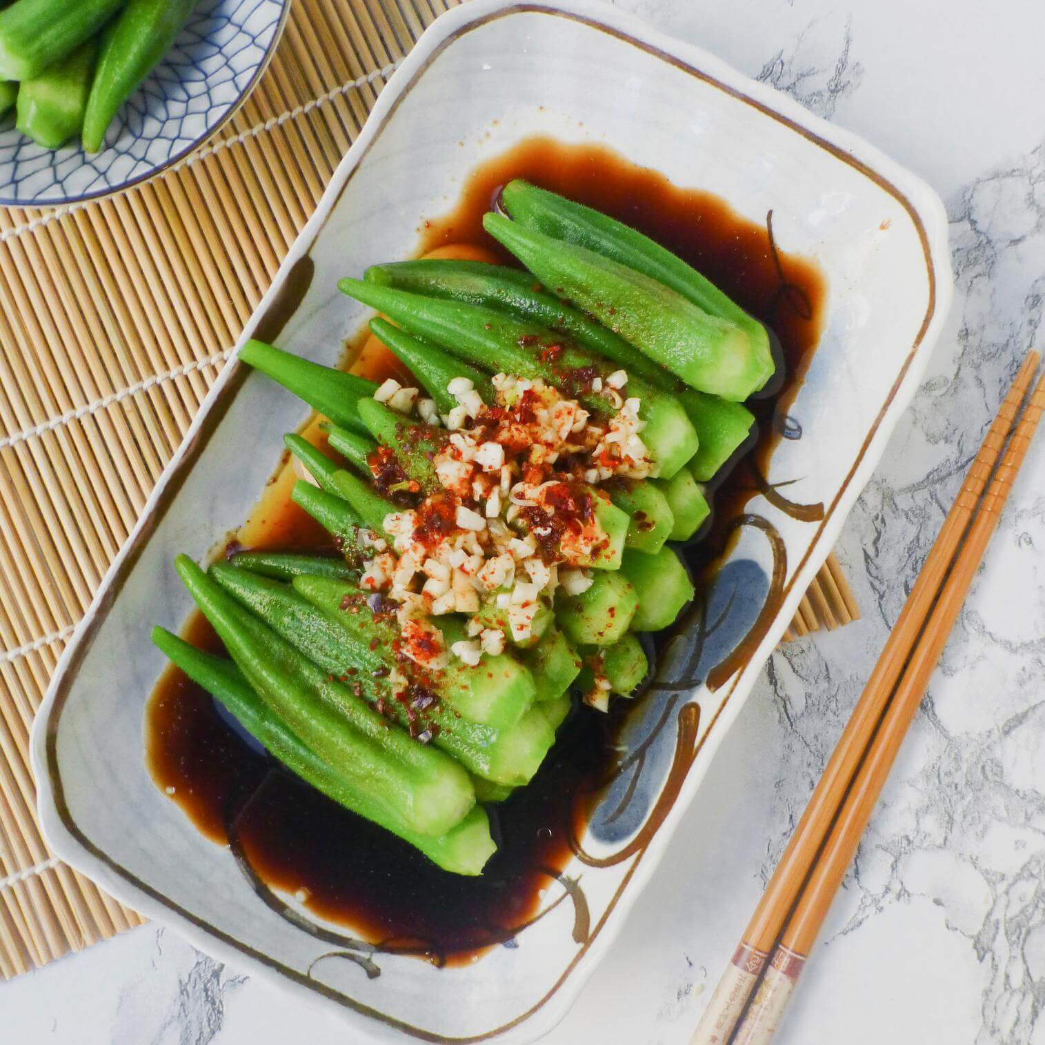 Chinese Okra Salad Recipe - Chef B Kitchen